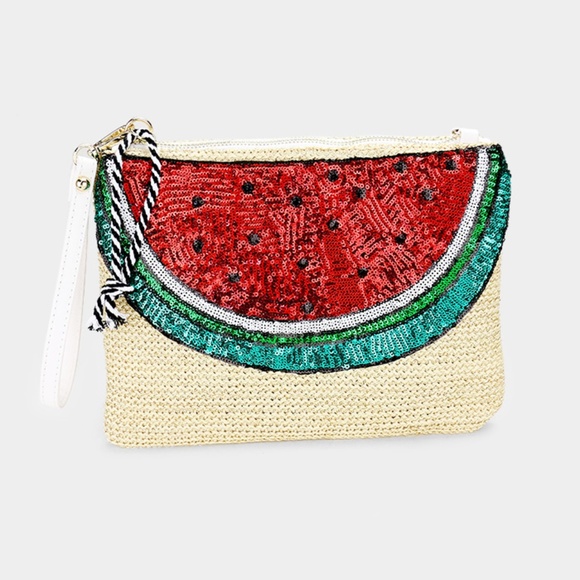 Bags | Sequin Watermelon Clutch Bag | Poshmark